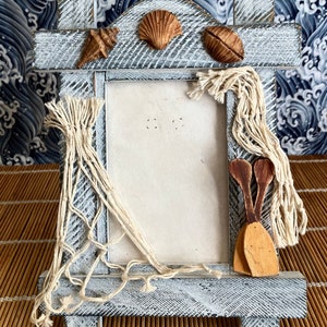 Nautical Beach Photo Frame, Beachy Wooden Novelty Frame 10x5 - Etsy