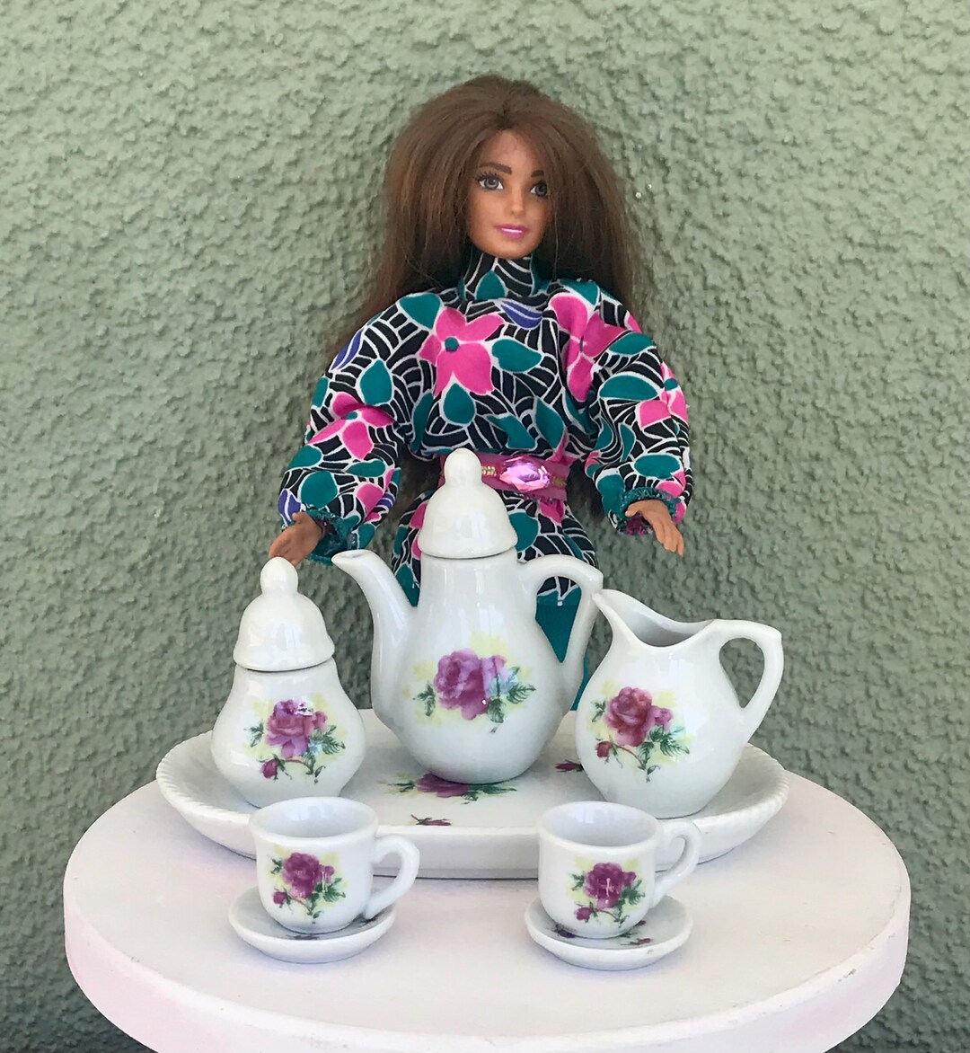 Miniature Tea Set Pink Roses Vintage royal Norfolk - Etsy