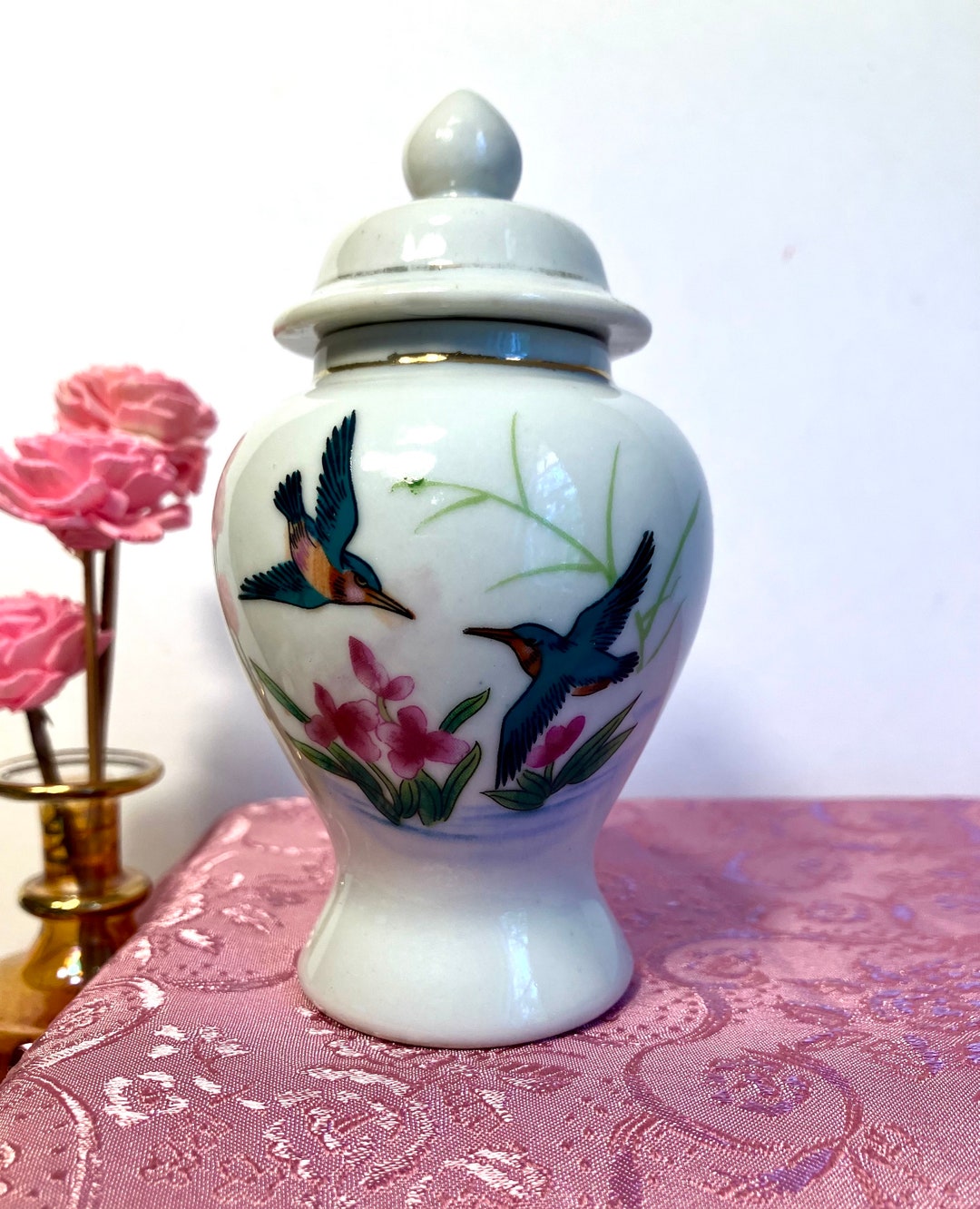 Miniature Hummingbird Ginger Jar Vintage - Etsy