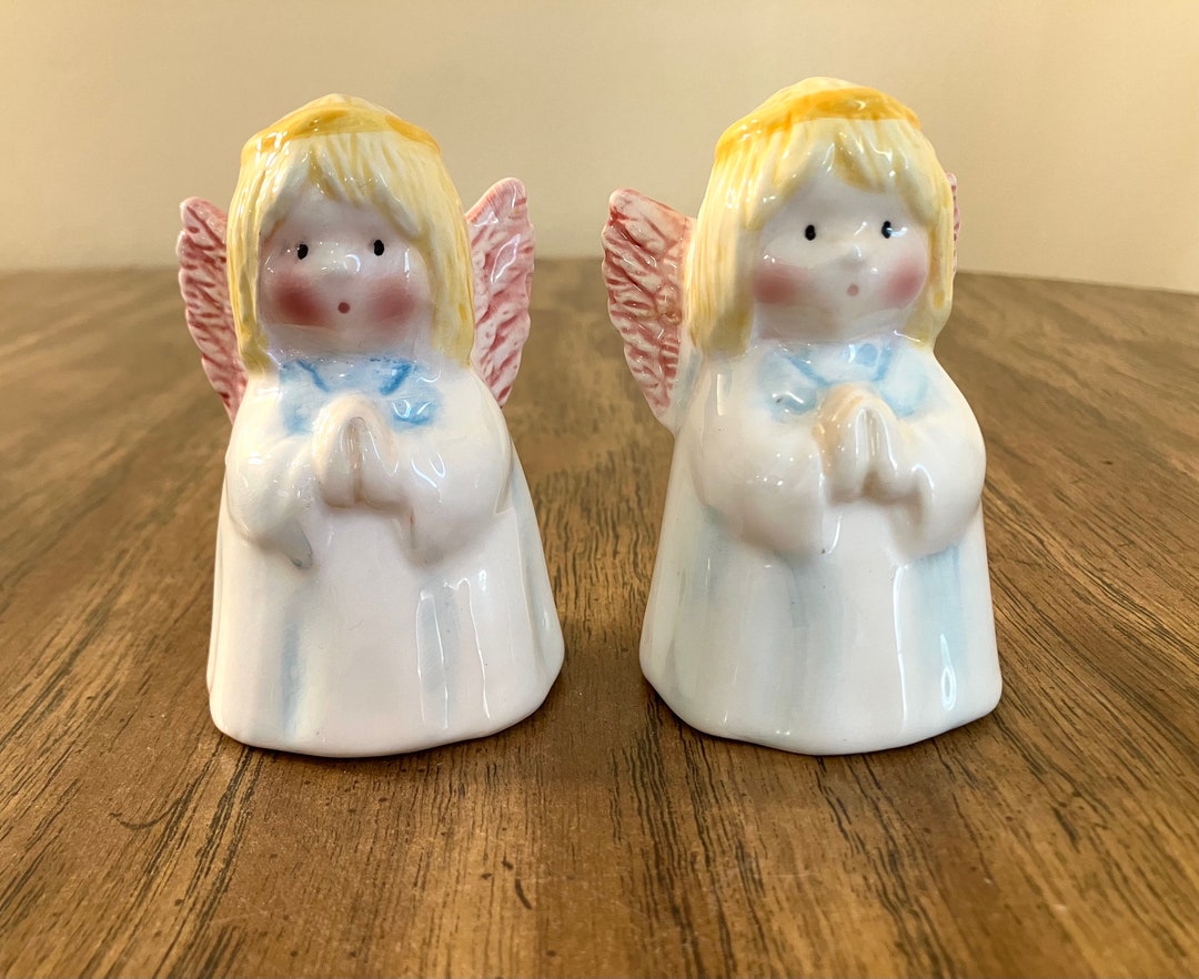 Angel Girls Ceramic Salt & Pepper Shakers - Etsy