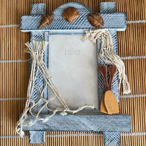 Nautical Beach Photo Frame, Beachy Wooden Novelty Frame 10x5 - Etsy
