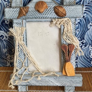 Nautical Beach Photo Frame, Beachy Wooden Novelty Frame 10x5 - Etsy