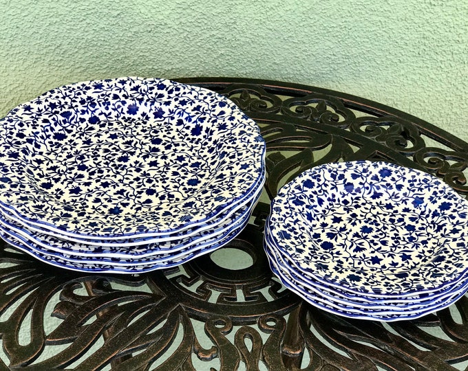 Lancaster Calico Ironstone Dinner Dishes Set/10 - Etsy