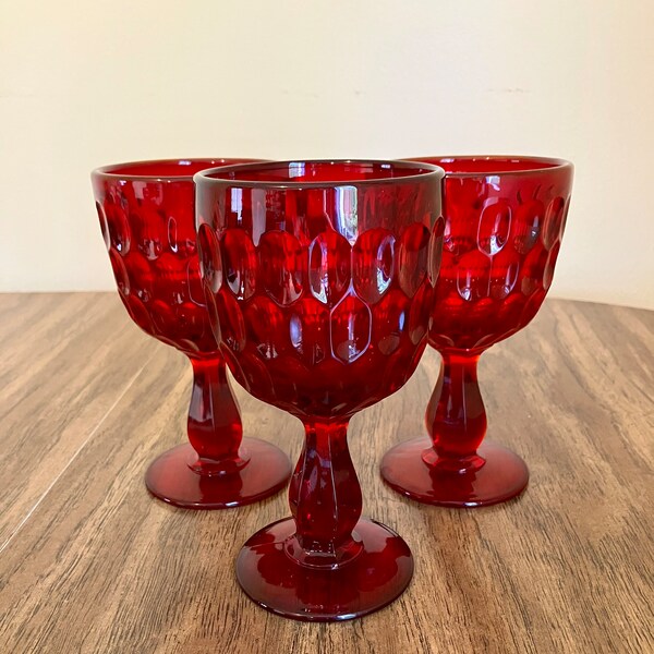 Ruby Red Goblets - Etsy