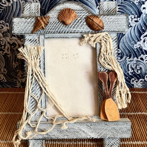 Nautical Beach Photo Frame, Beachy Wooden Novelty Frame 10x5 - Etsy