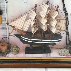 Ship Diorama, Vintage Ship Shadow Box Wall Hanging - Etsy