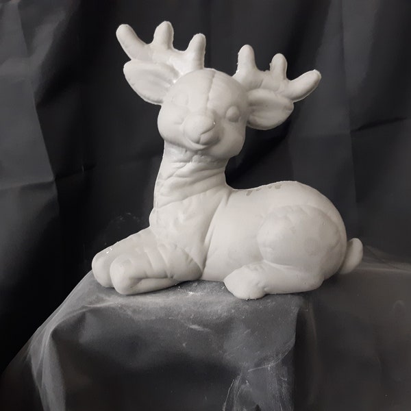 White Ceramic Deer - Etsy