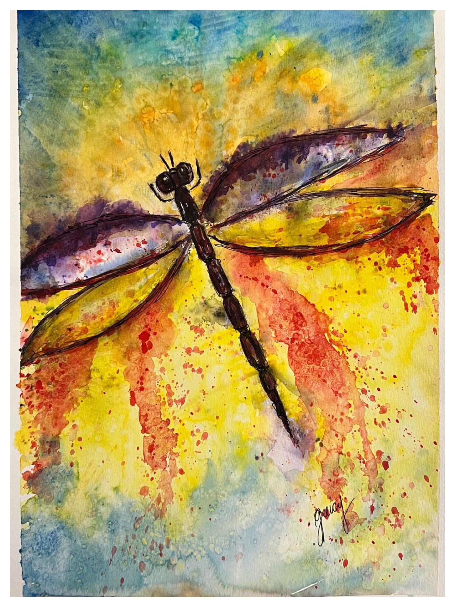 Dragonfly Abstract Art