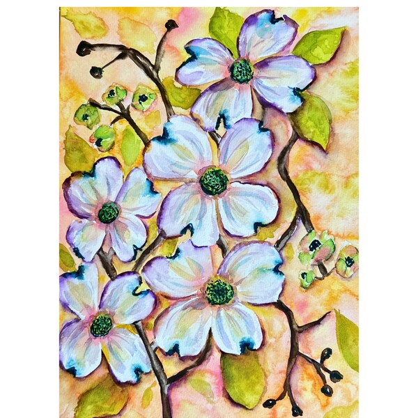 Dogwood Paintings - Etsy