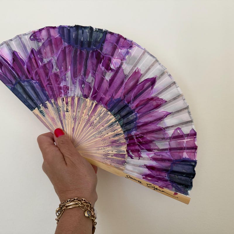 Hand Painted Fan - Etsy