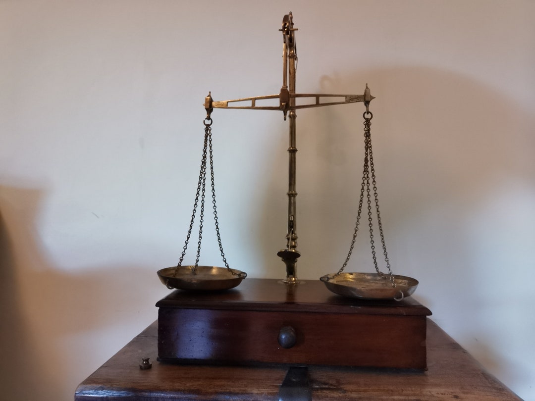 Fine Old Victorian Brass Weighing Scales - Etsy