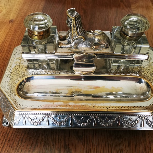 Desk With Inkwell - Etsy