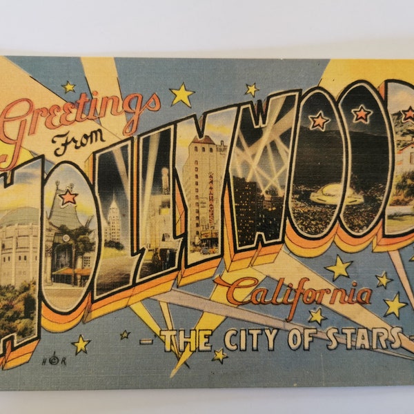 Big Letter Postcards - Etsy