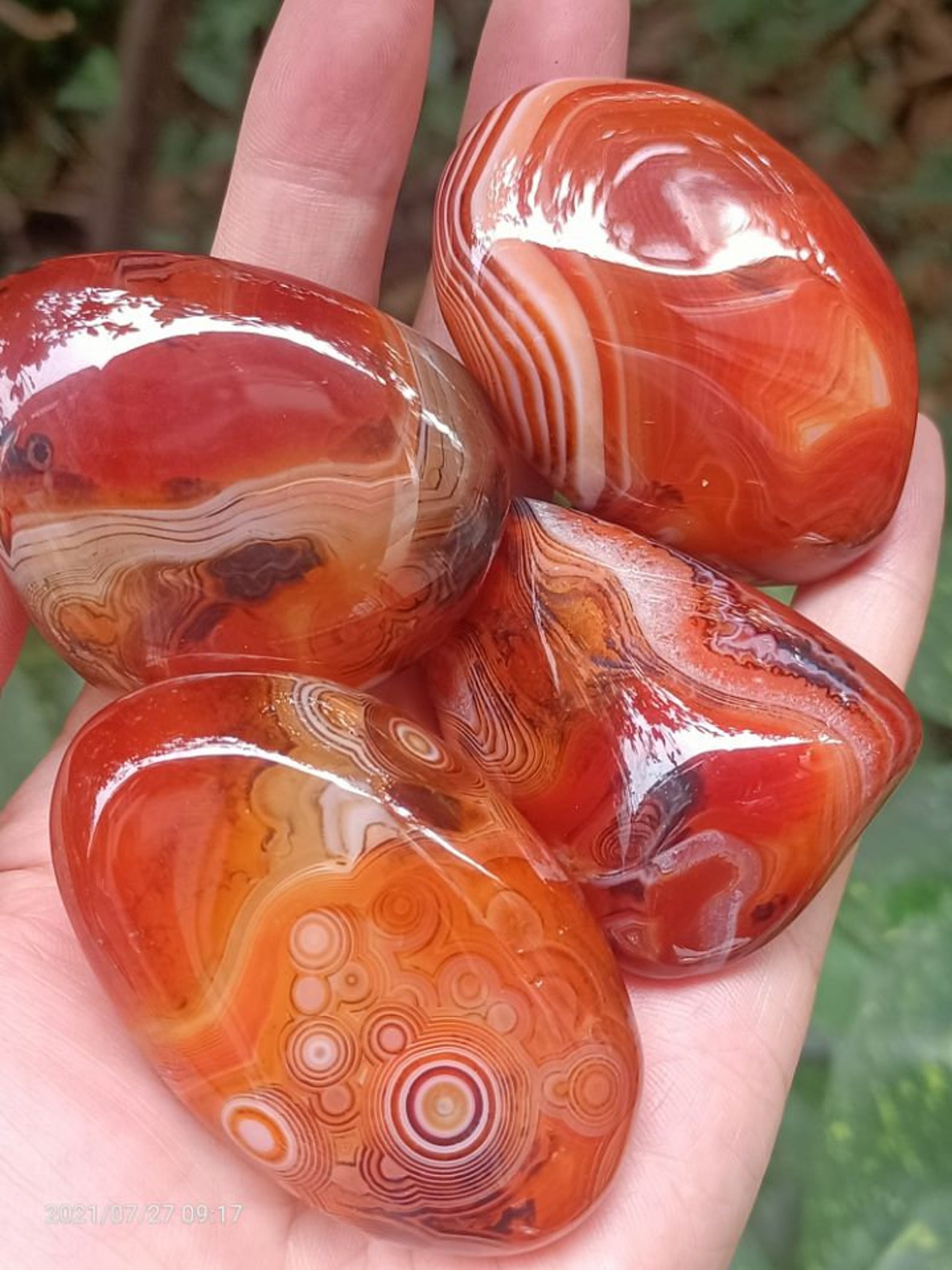 Natural Red Agate Tumbled Stonered Agate Crystal - Etsy