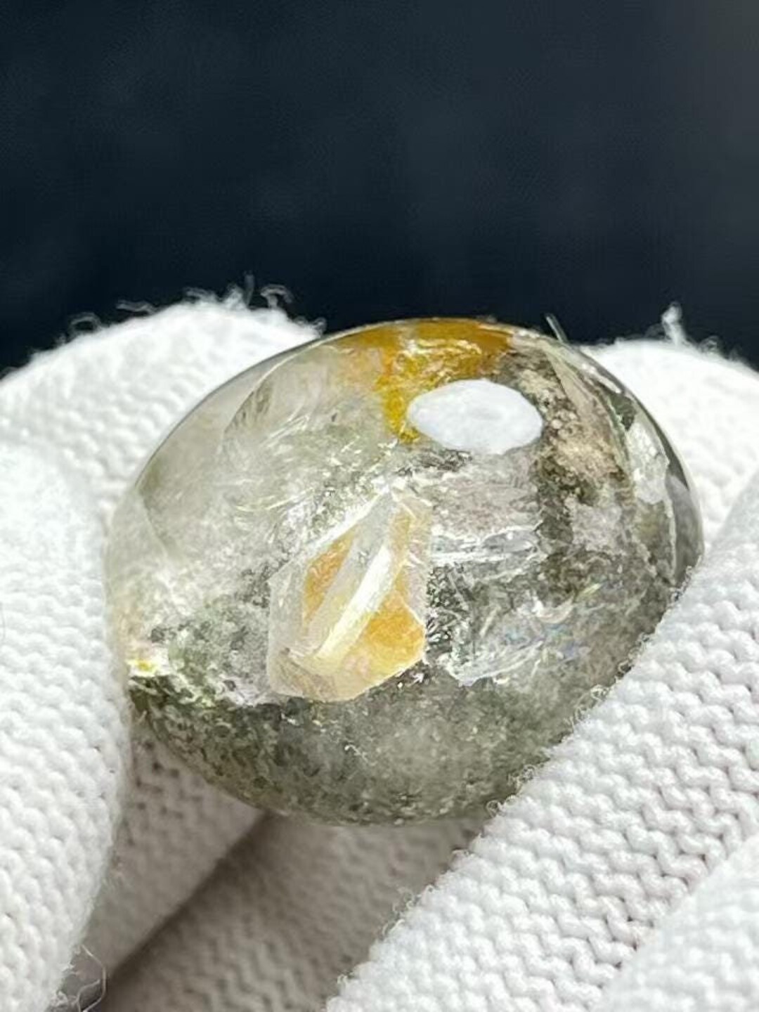 Natural Clear Inner Child Quartz,unique Cabochon Crystal With Inclusion ...
