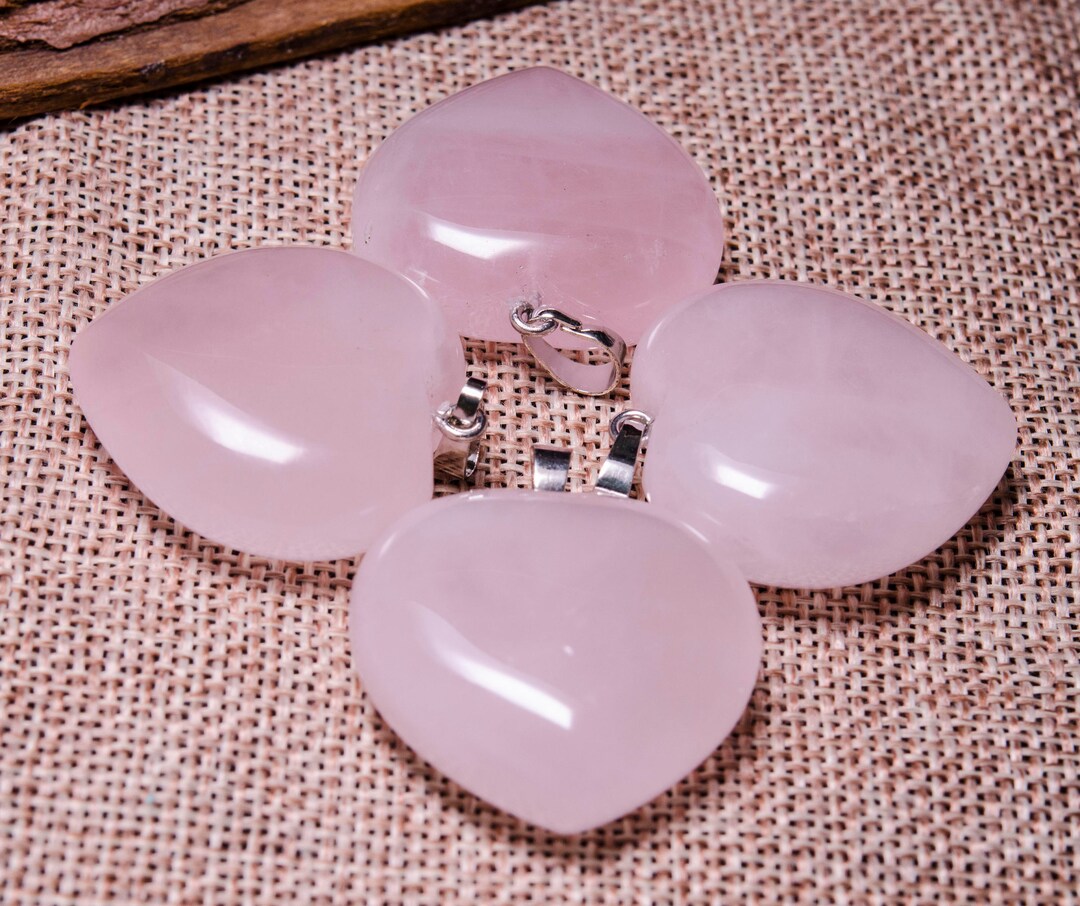Best Rose Quartz Heart Necklace,rose Quartz Necklace,rose Quartz Heart ...