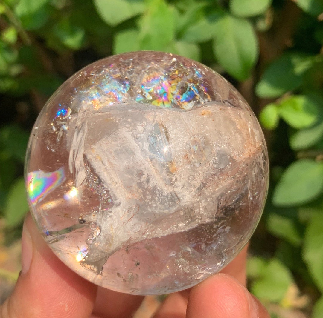 1.82 Natural Colorful Rainbow Crystal Sphere,energy Healing,crystal ...