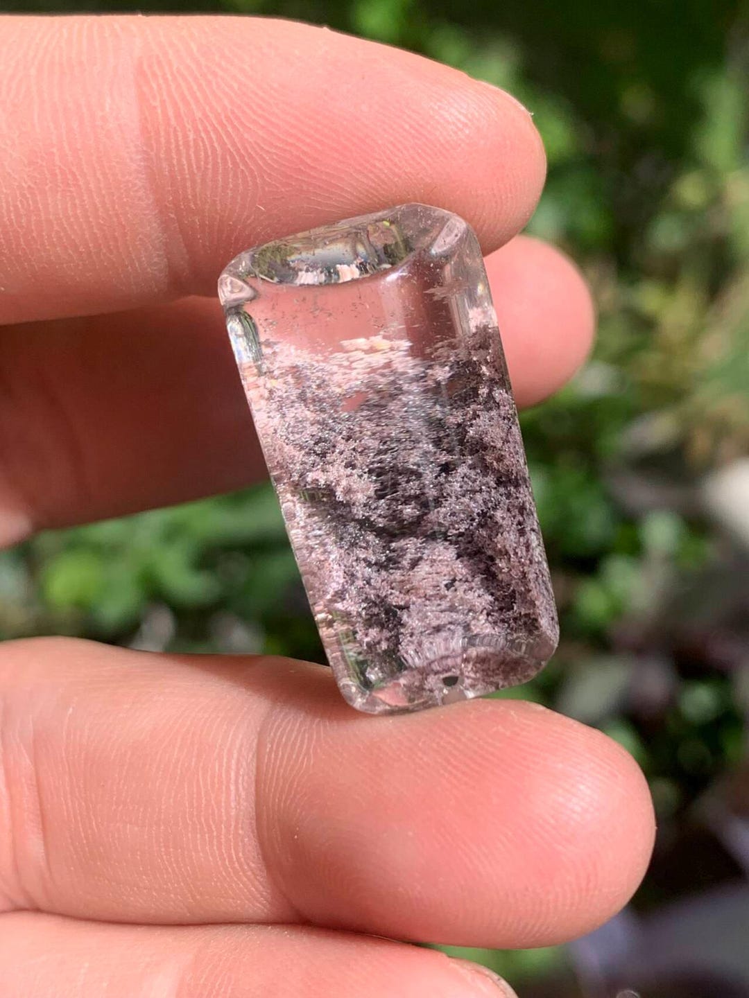Purple Phantom Quartz Crystal Pendant, Trapezoid Talisman, Brazil - Etsy