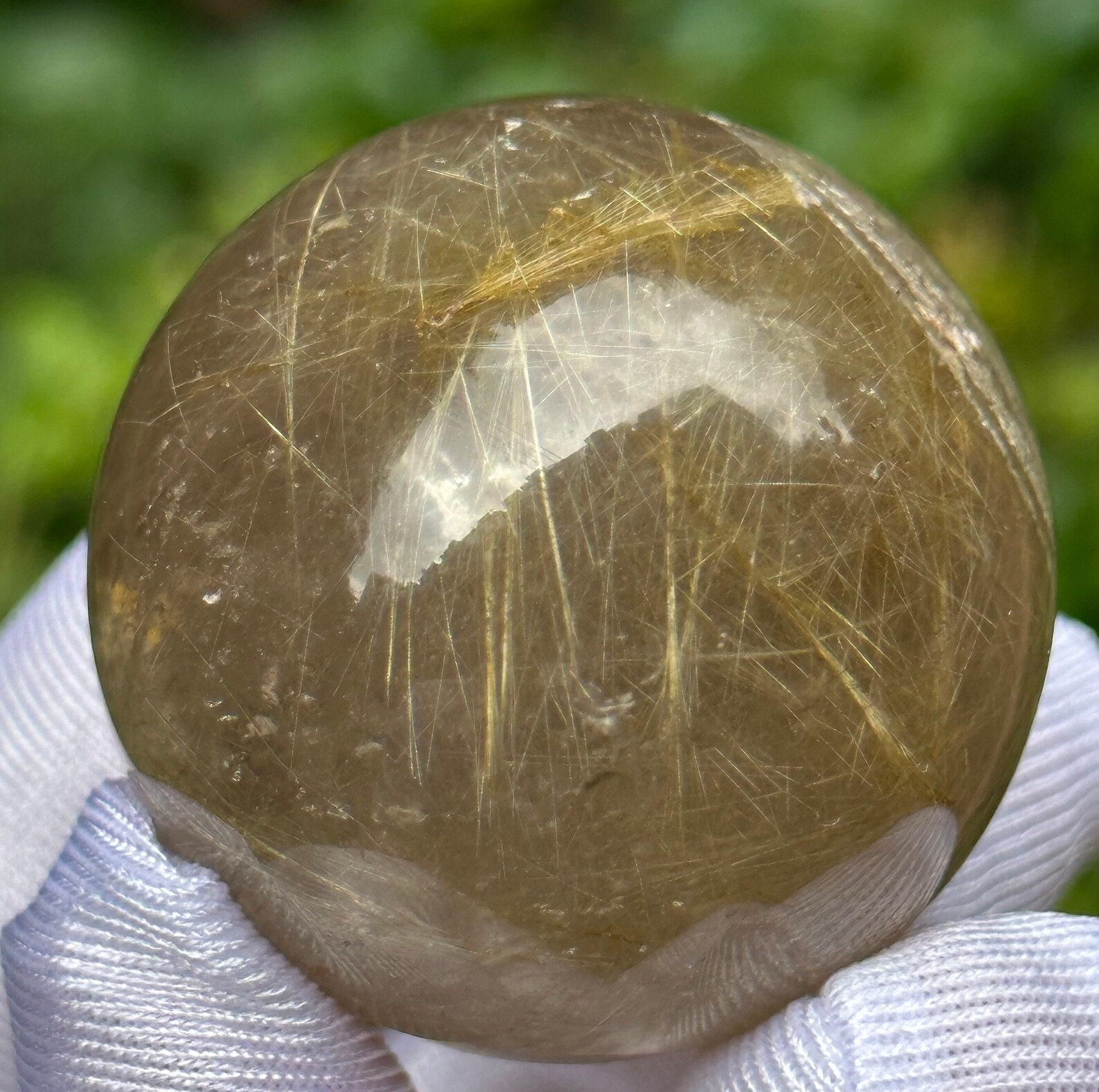 Rutile Quartz Sphere,natural Golden Needle Include in Crystal Ball ...
