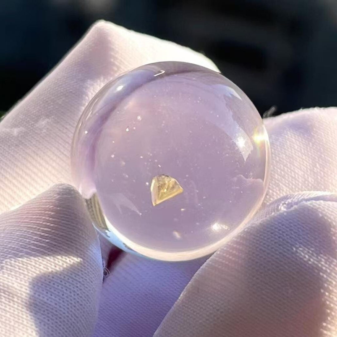 16mm/rare Natural Crystal Ball With Inclusion of A Rhombic Sphalerite ...