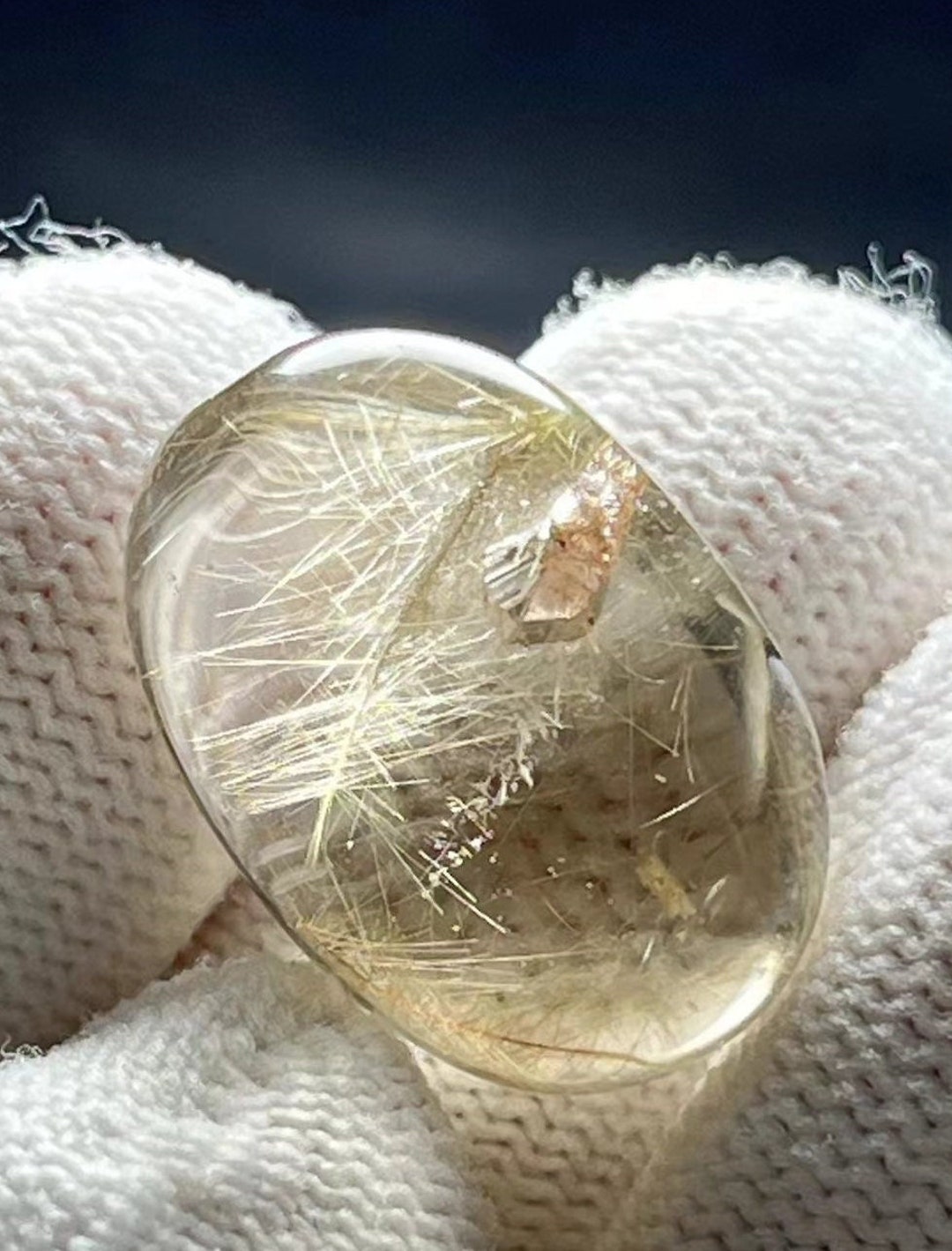 Rare Natural Inner Child Quartz,clear Cabochon Crystal With Inclusion ...