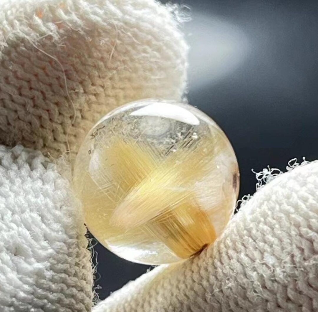 Dense and Parallel Golden Needles Include in Natural Crystal,clear ...