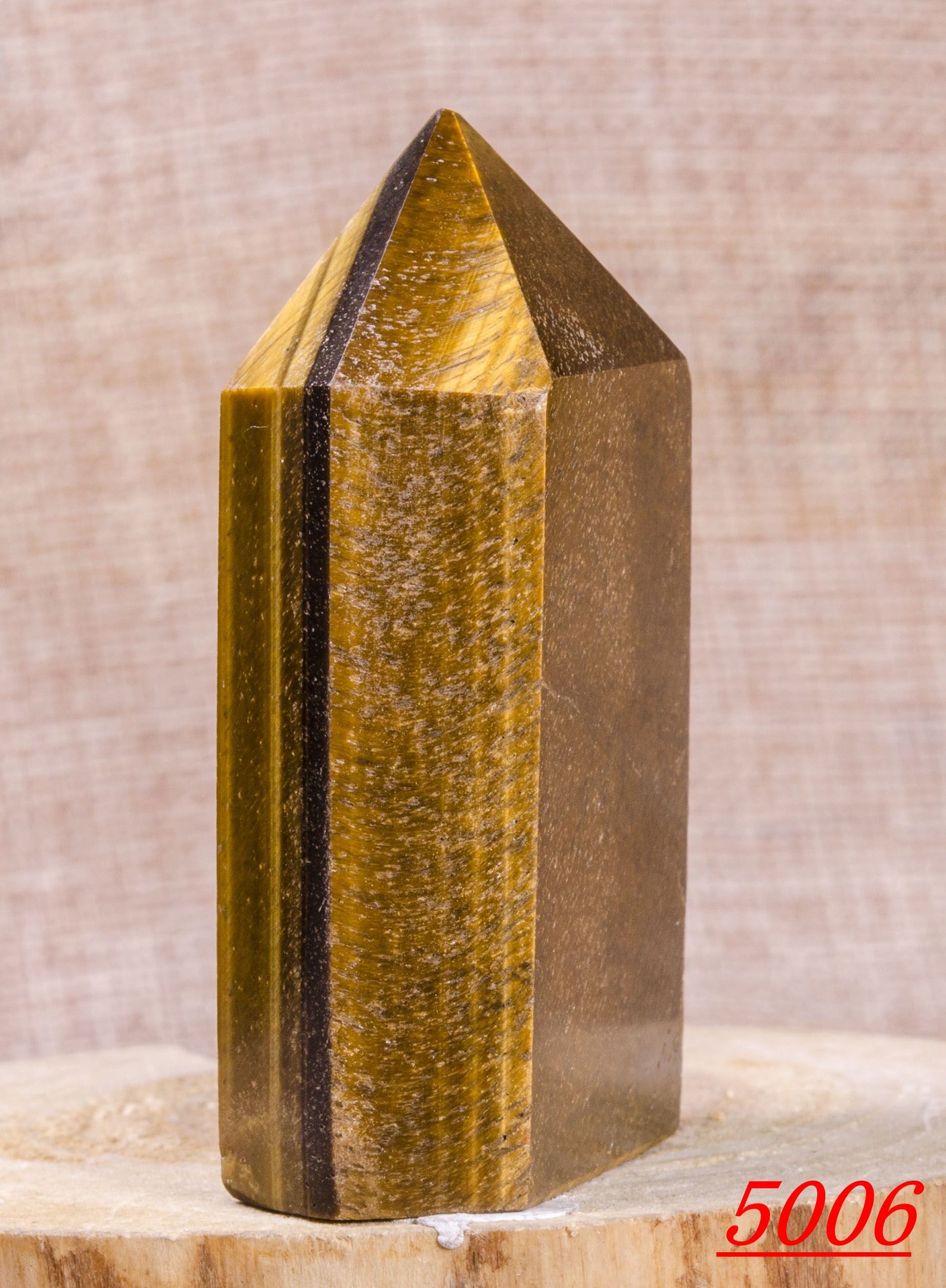 Tiger Eyes Quartz Towertiger Eye Crystal Quartz Pointhealing - Etsy