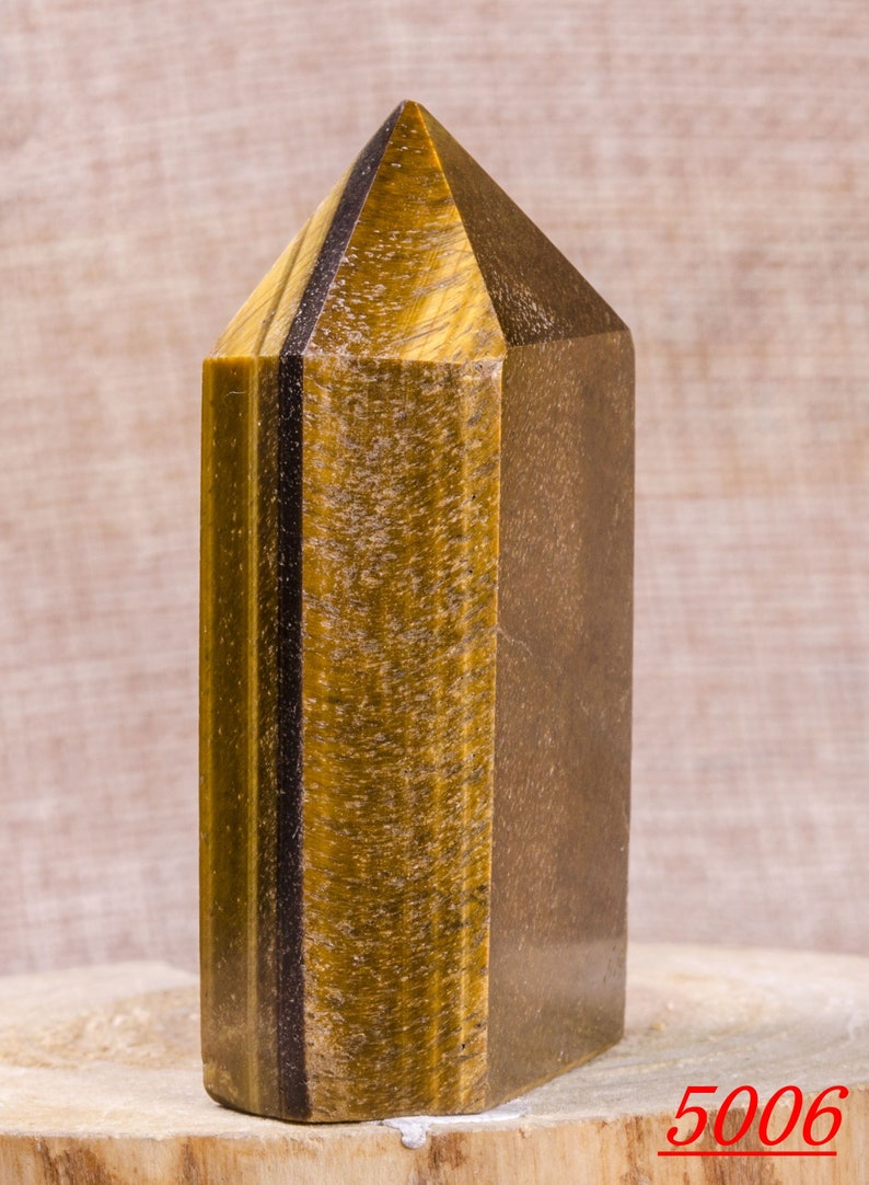 Tiger Eyes Quartz Towertiger Eye Crystal Quartz Pointhealing - Etsy