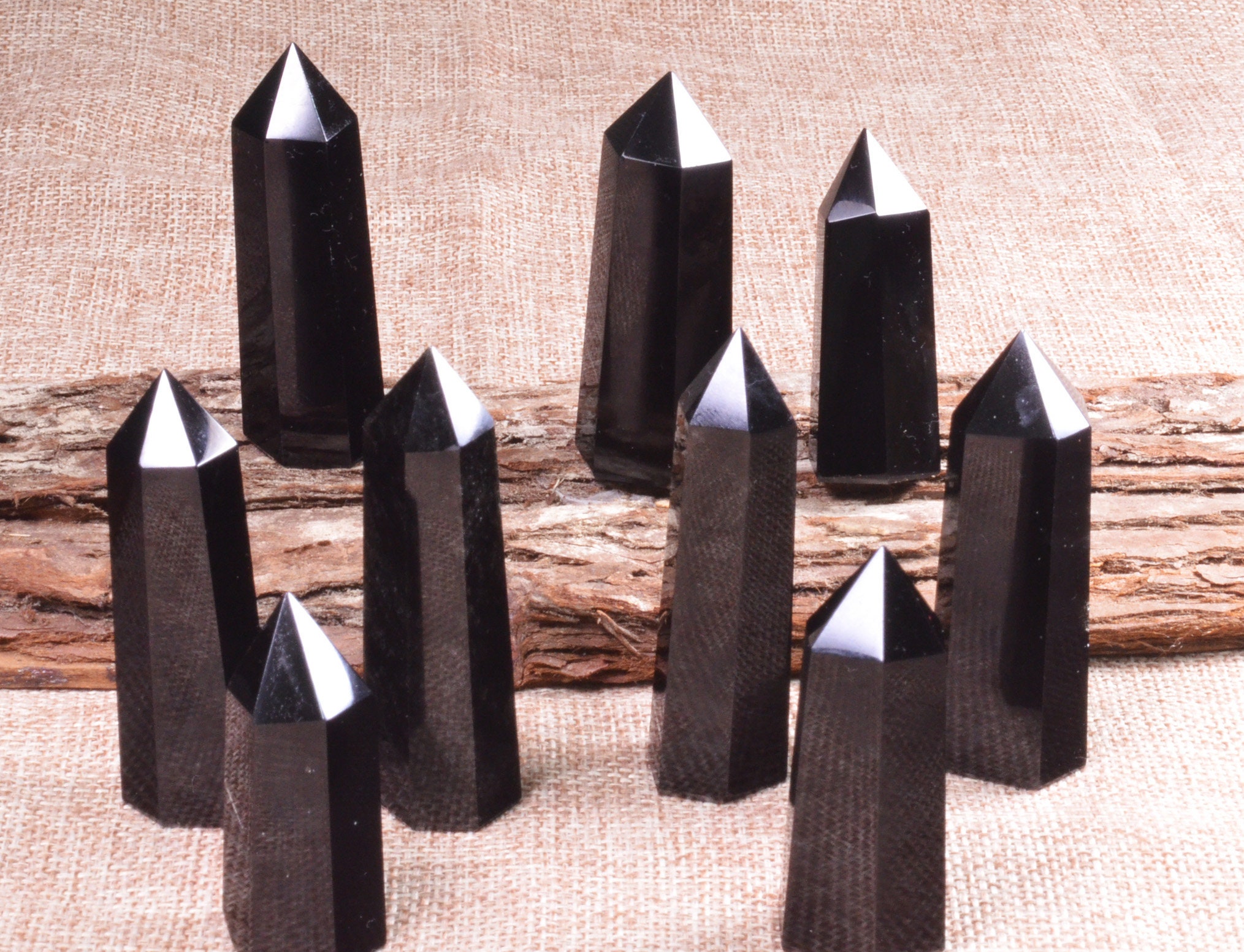 Black Obsidian Quartz Towerblack Obsidian Crystal Quartz | Etsy