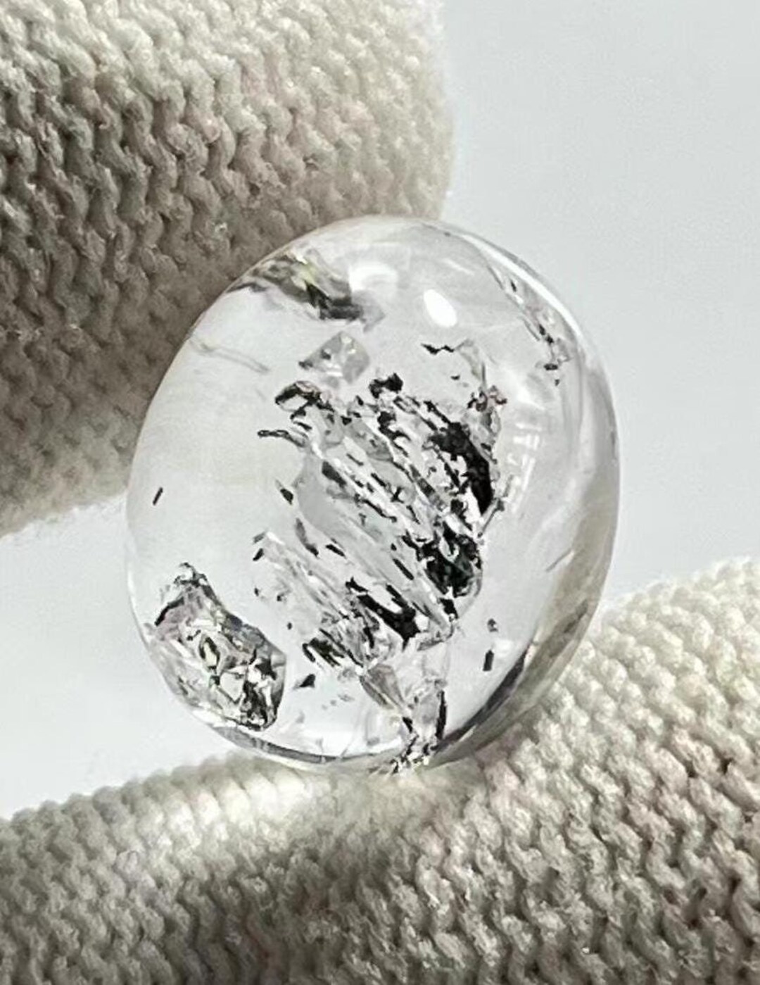 Moving Bubble&black Quicksand Inside Unique Enhydro Quartz,natural ...