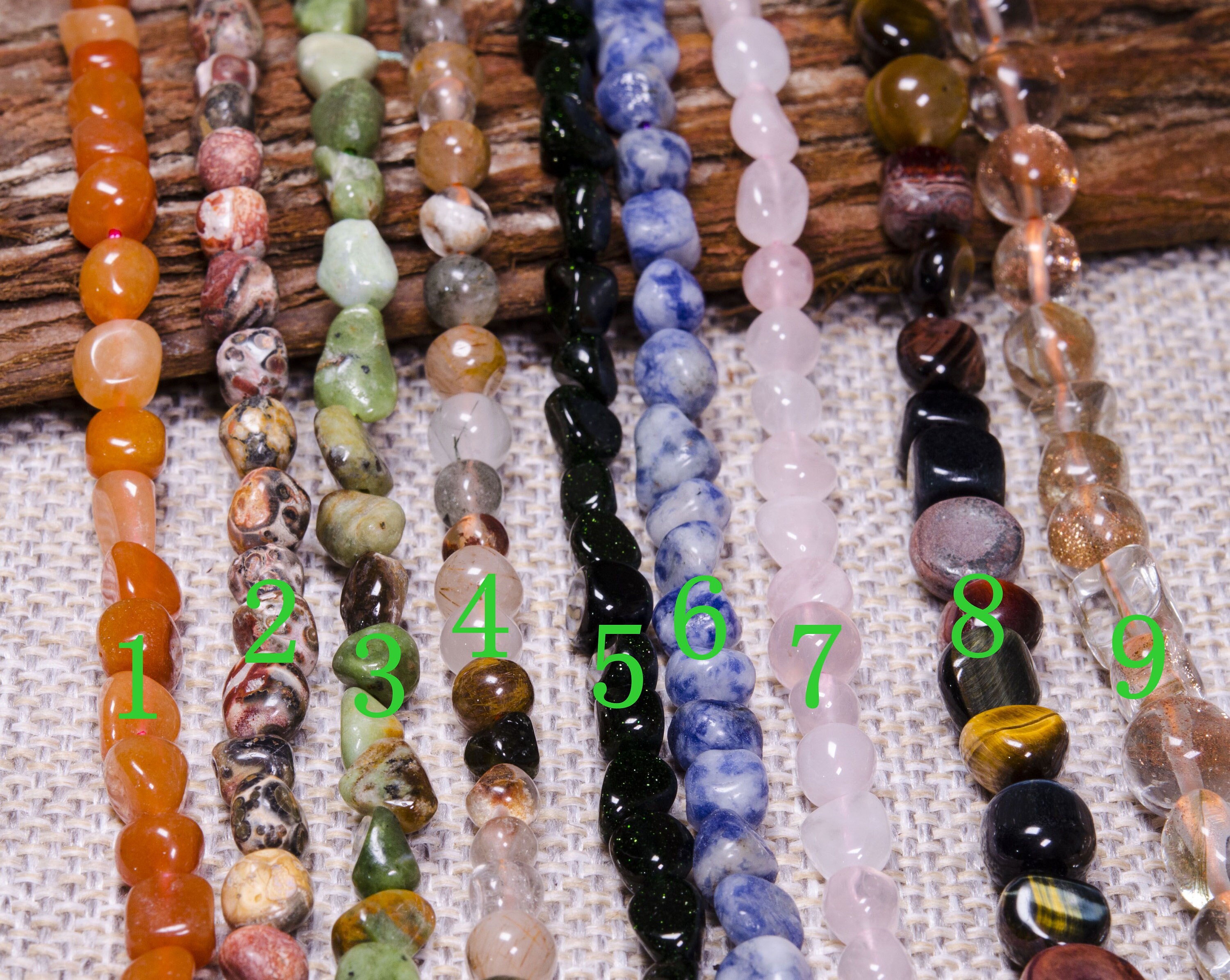 One Strand Natural Cuboid Facted beadsPolished | Etsy