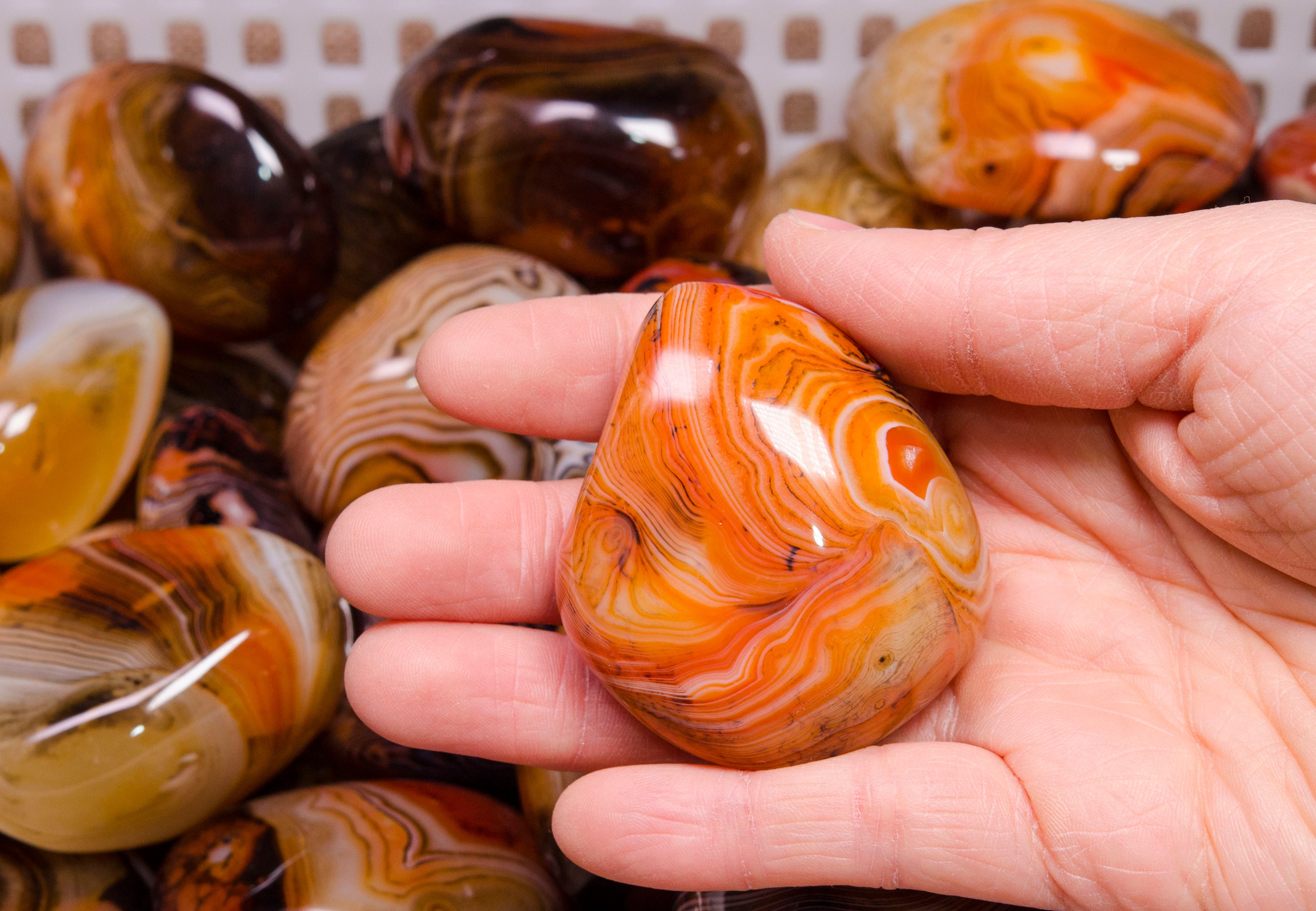 Natural Red Agate Tumbled Stonered Agate Crystal - Etsy