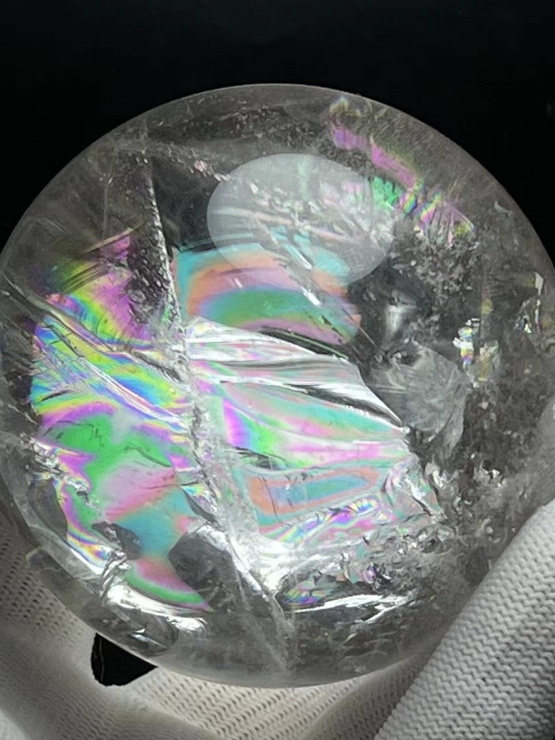 2.64“ Natural Clear Large Area Colorful Rainbow Crystal Sphere,high ...