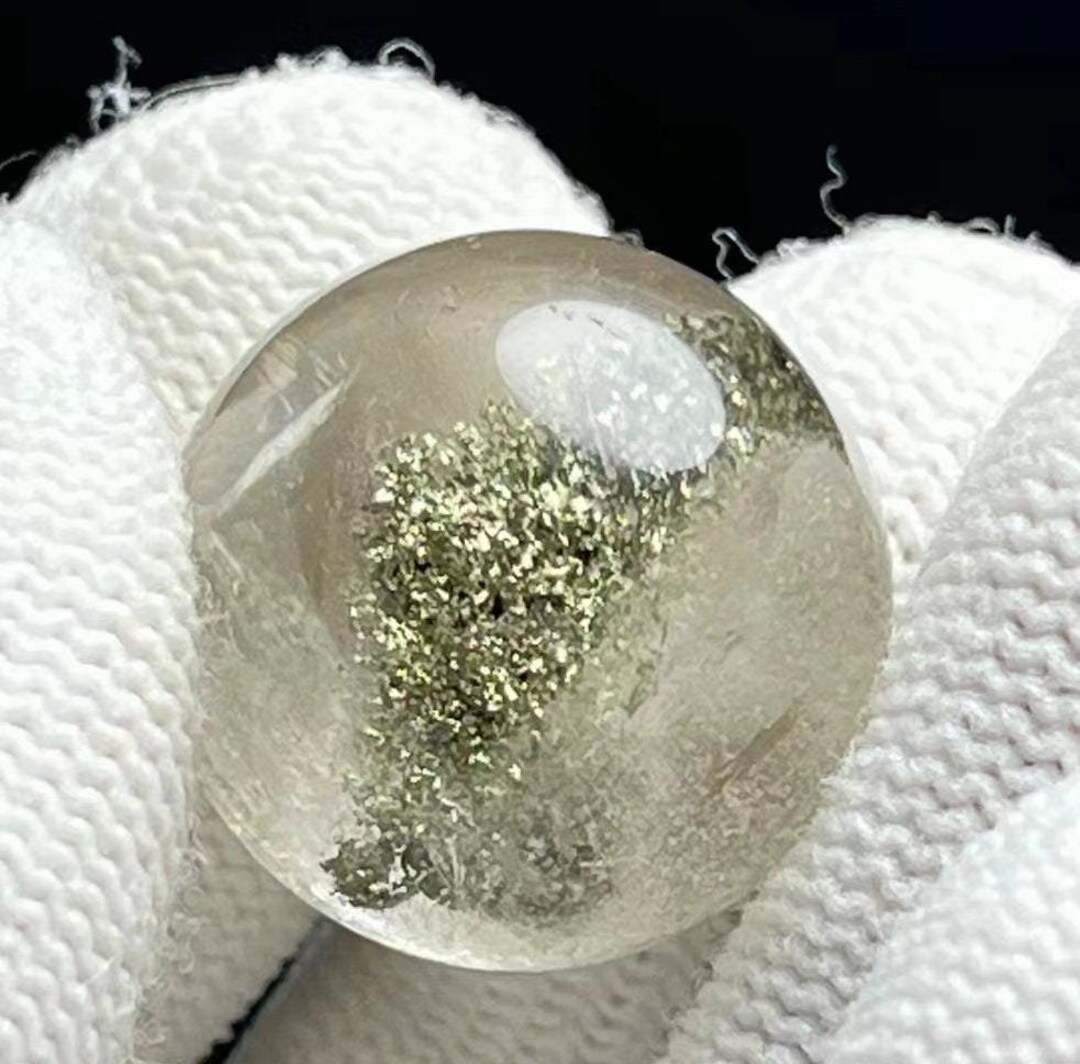 18mm/natural Clear Crystal Ball With Inclusion of a Big Chunk Free-form ...