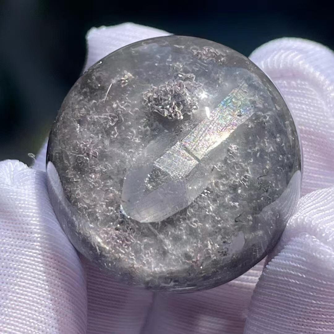Inner Child Quartz,unique Clear Crystal Ball With Inclusions of Brown ...