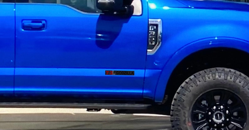 2 Godzilla 7.3 L ....truck Decal Stickers.....fits Ford F250 & F350 ...