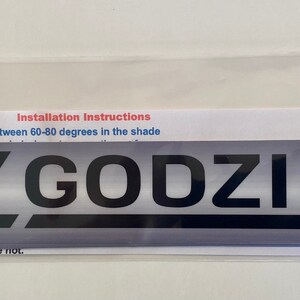 Godzilla 7.3 L ...badge..emblem.. Sticker.....fits Ford F250 & F350 ...