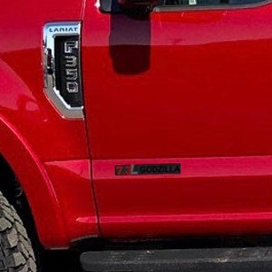 2 Godzilla 7.3 L ....truck Decal Stickers.....fits Ford F250 & F350 ...