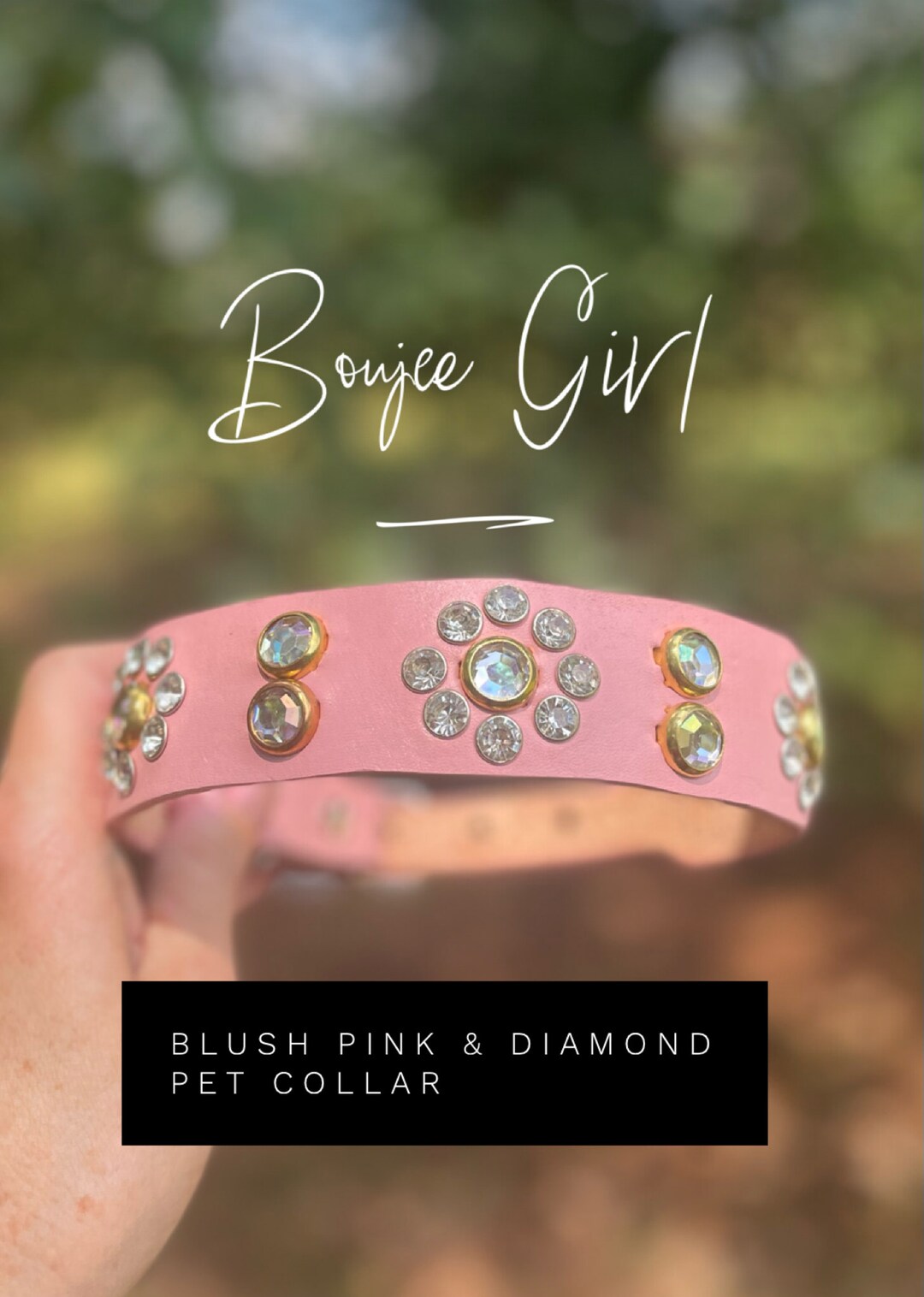 Aesthetic Blush Pink Girl Dog Collar Leather Dog Collar Girly Collar ...