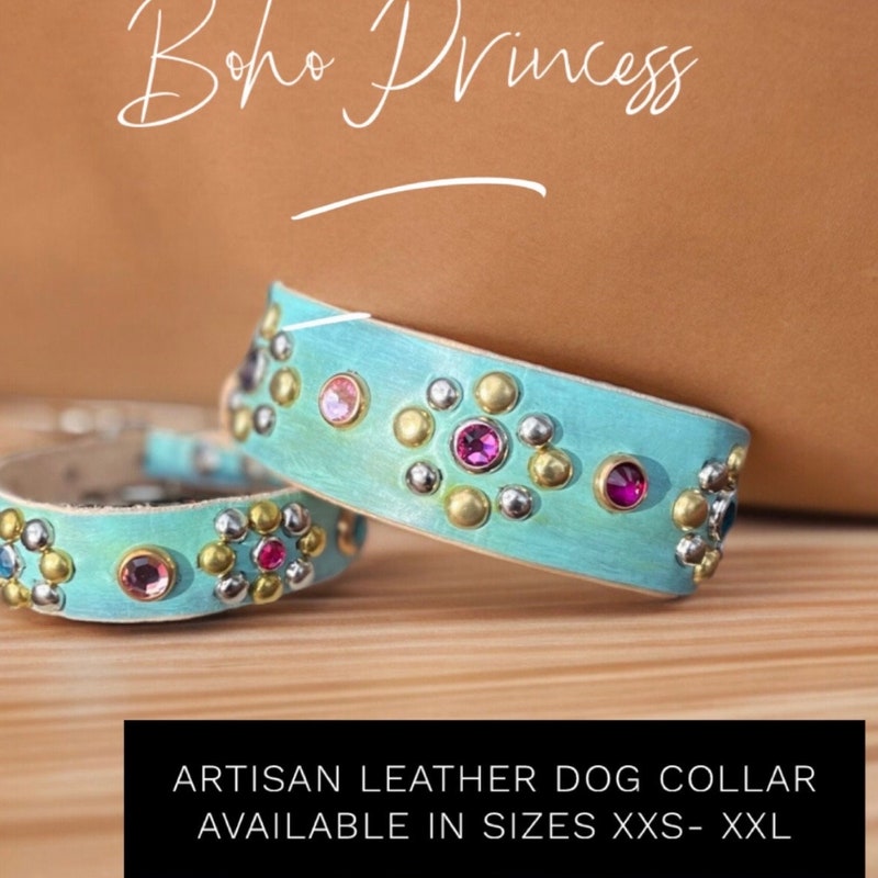 Turquoise Dog Collar - Etsy