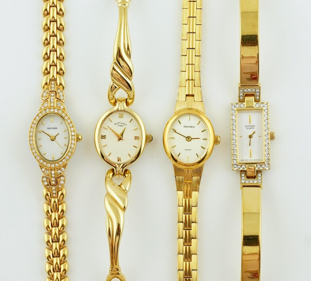 Vintage Women's Rotary Watch, Citizen Thin Gold Colored Womens Watch ...