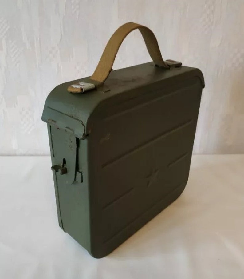Vintage original army Ammo Metal Box USSR Machine Gun Maxim | Etsy