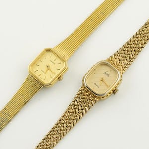 Vintage Women's Casio Watch, Limit Rectangular Gold Colored Womens ...