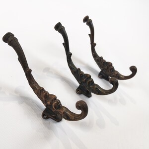 Vintage Metal Clothes Hooks, Moon Face Clothes Hanger, Rustic Hat ...