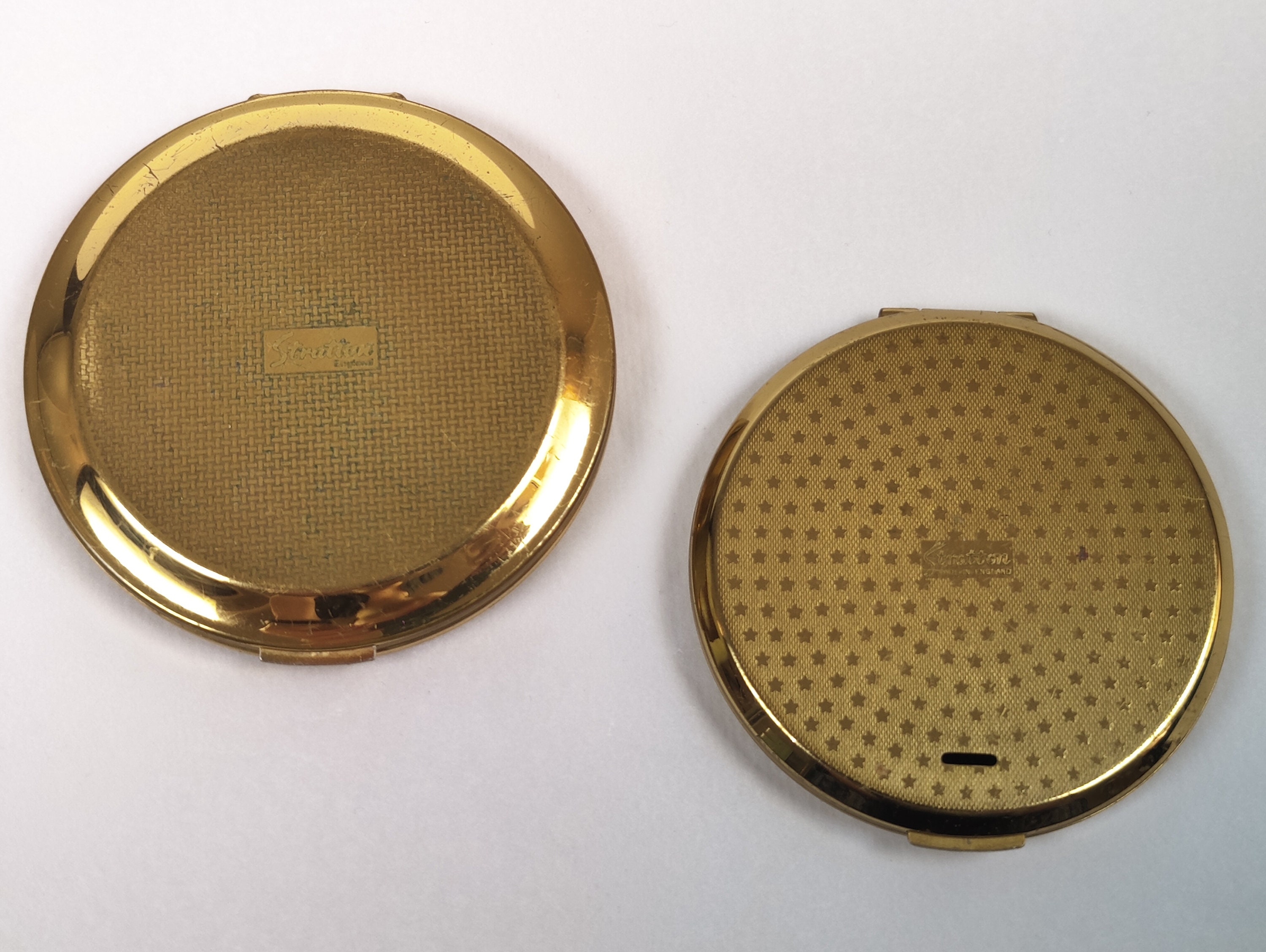 Vintage Gold Tone Stratton Compact With Rose Floral Compact - Etsy