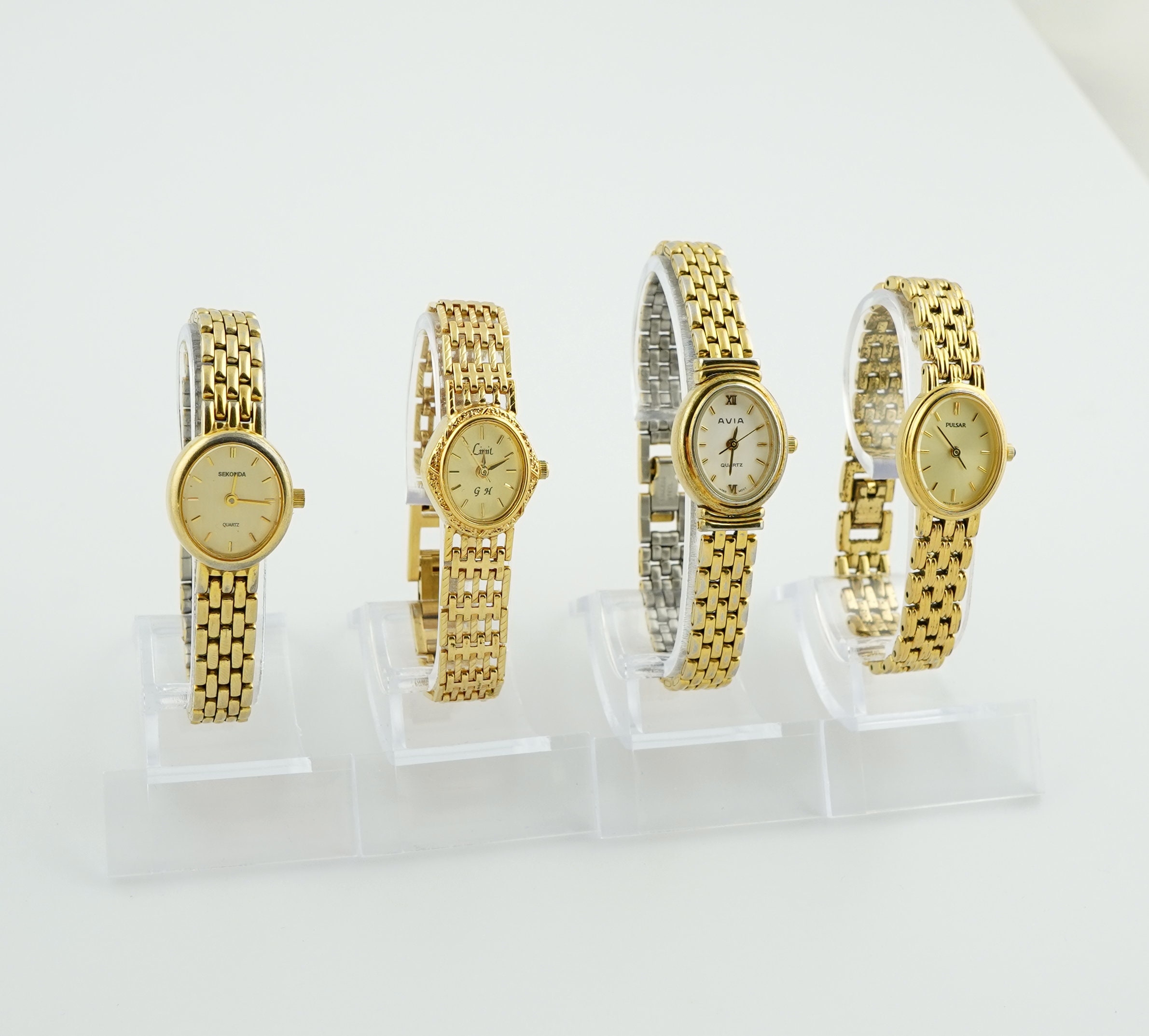 Vintage Women's Avia Watch Pulsar Gold Colored Womens - Etsy