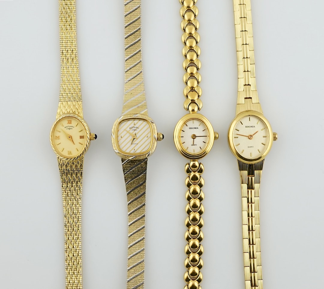 Thin Sekonda Women's Watch, Rotary Gold Tone Womens Watch, Thin Ladies Cocktail Wristwatches ...