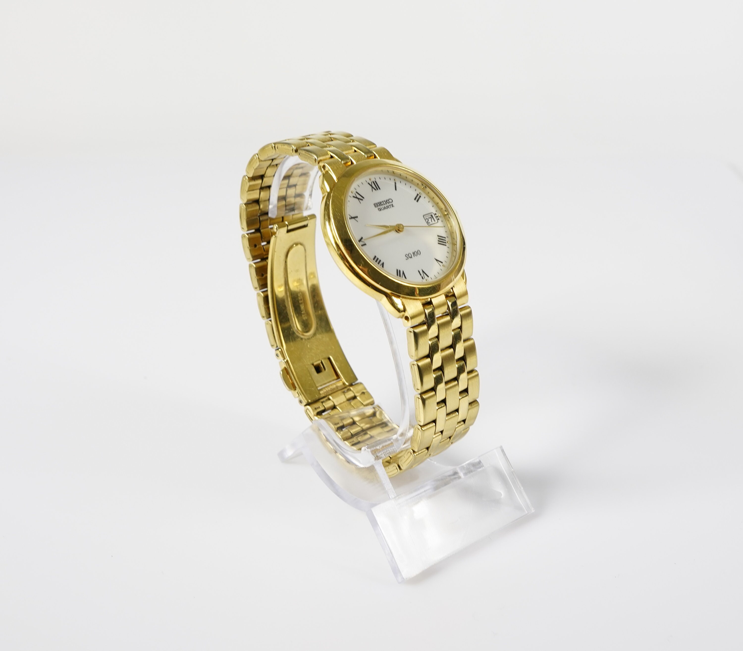 Vintage Seiko Men's Chronograph Watch Gold Color - Etsy