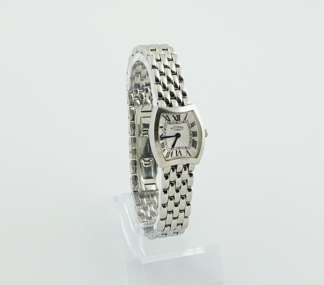 Vintage Rotary Watch, Silver Tone Watch, Rotary Dolphin Standard ...