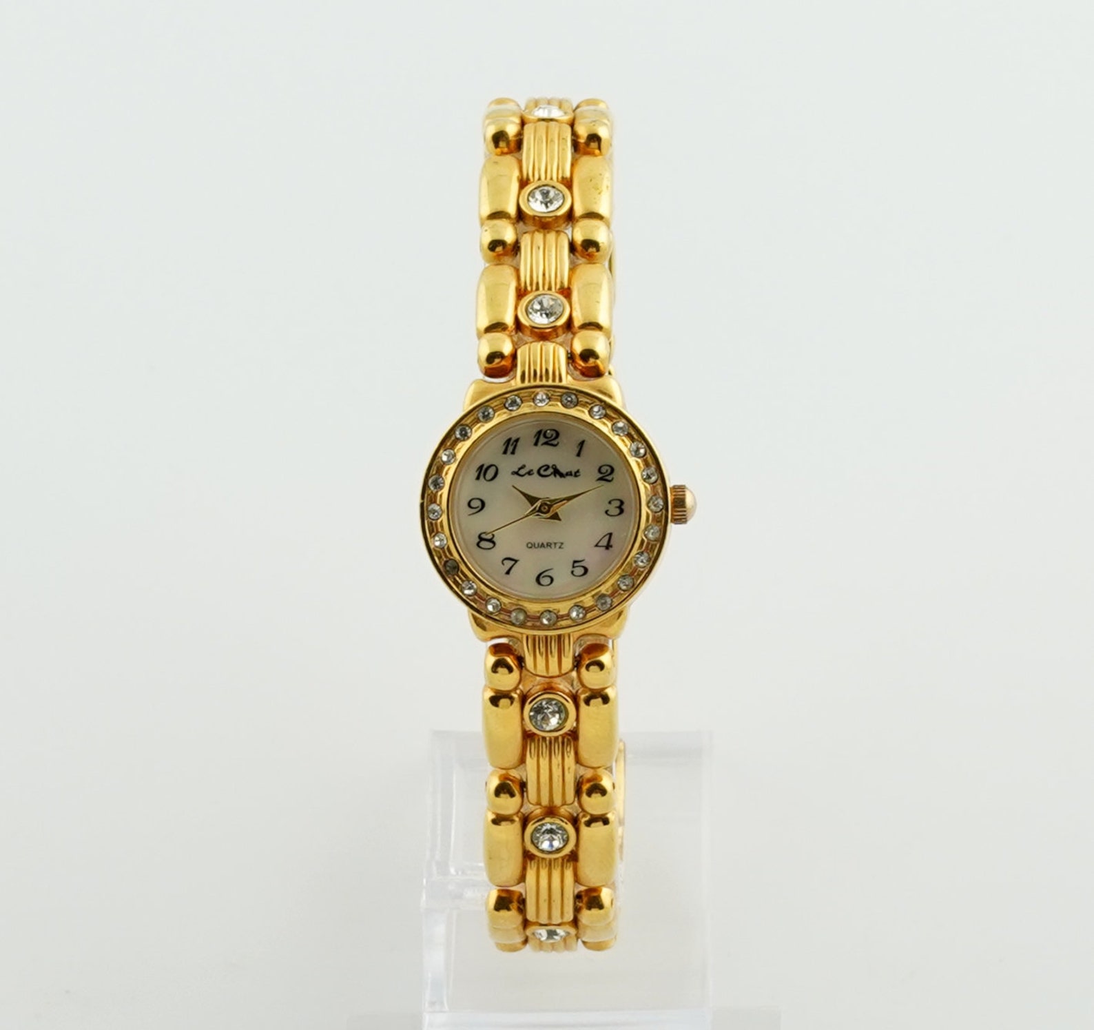 Vintage Le Chat Gold Tone Watch: Ladies Gemstone Wristwatch - Etsy